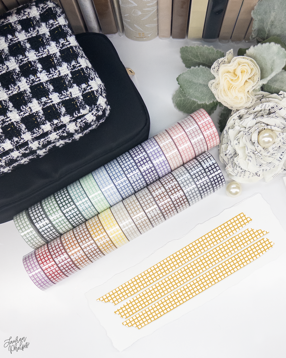 Amber Classic Grid 15mm washi – Lauren Phelps Designs