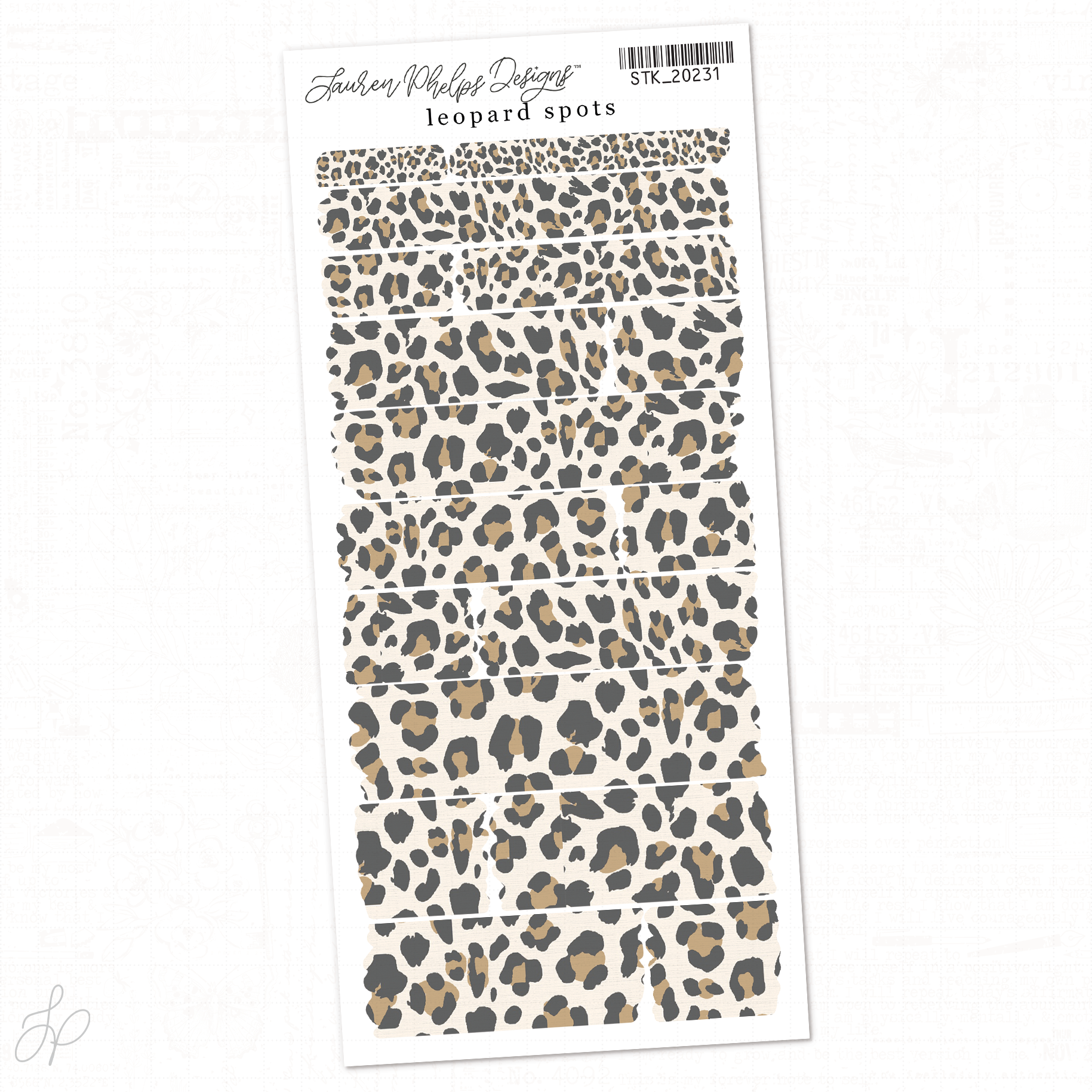Leopard Spots | Washi Strips Sheet – Lauren Phelps Designs