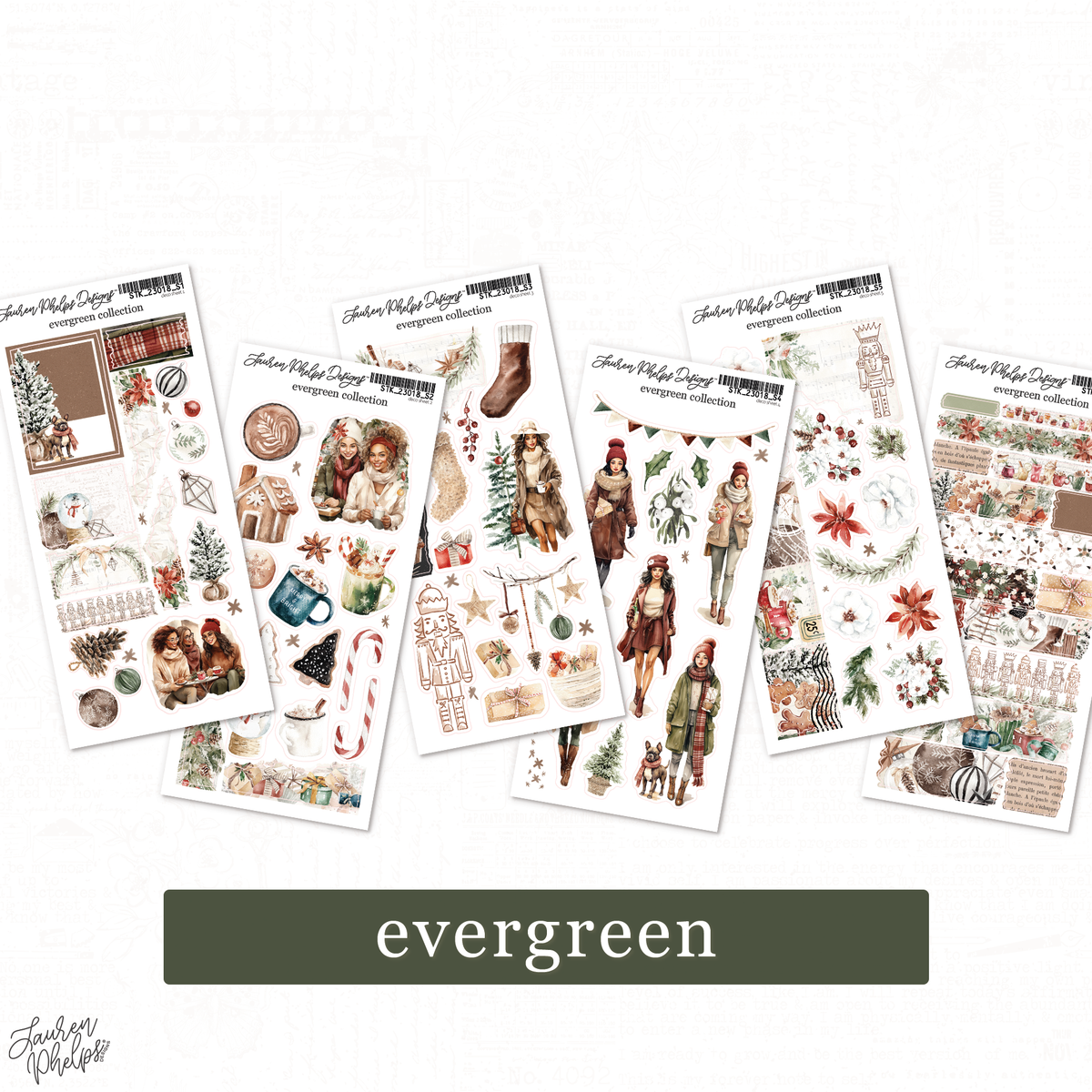 Evergreen | Sticker Bundle | Save 15% – Lauren Phelps Designs