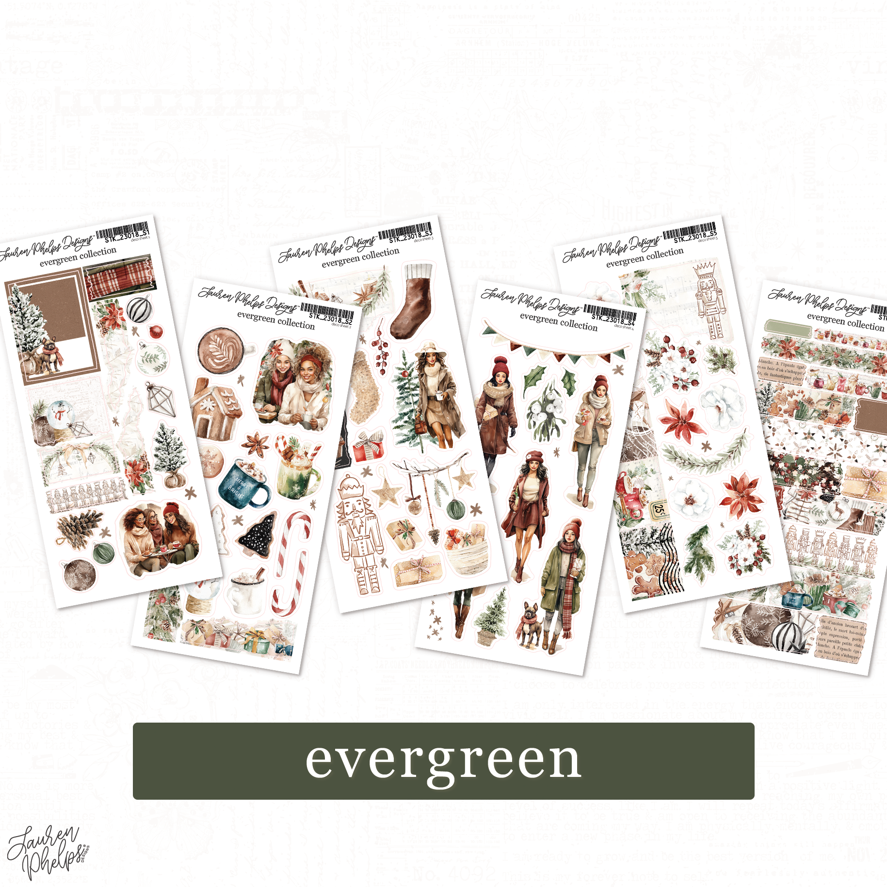 Evergreen | Sweets Deco Stickers – Lauren Phelps Designs