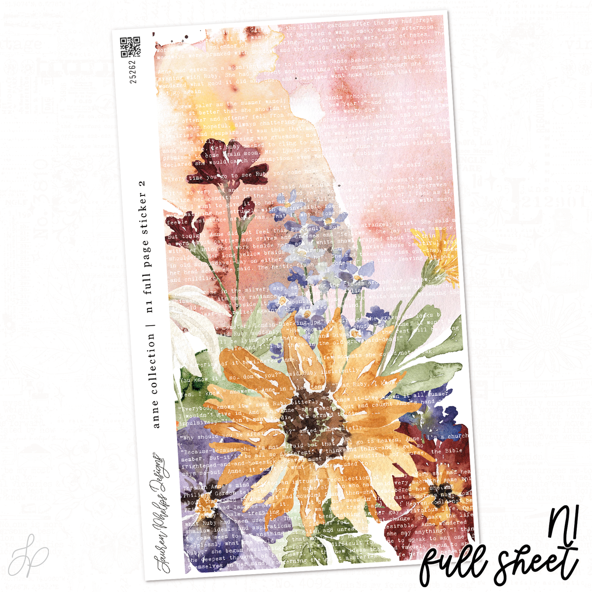 Anne Collection | N1 Full Sheet Sticker 2 – Lauren Phelps Designs