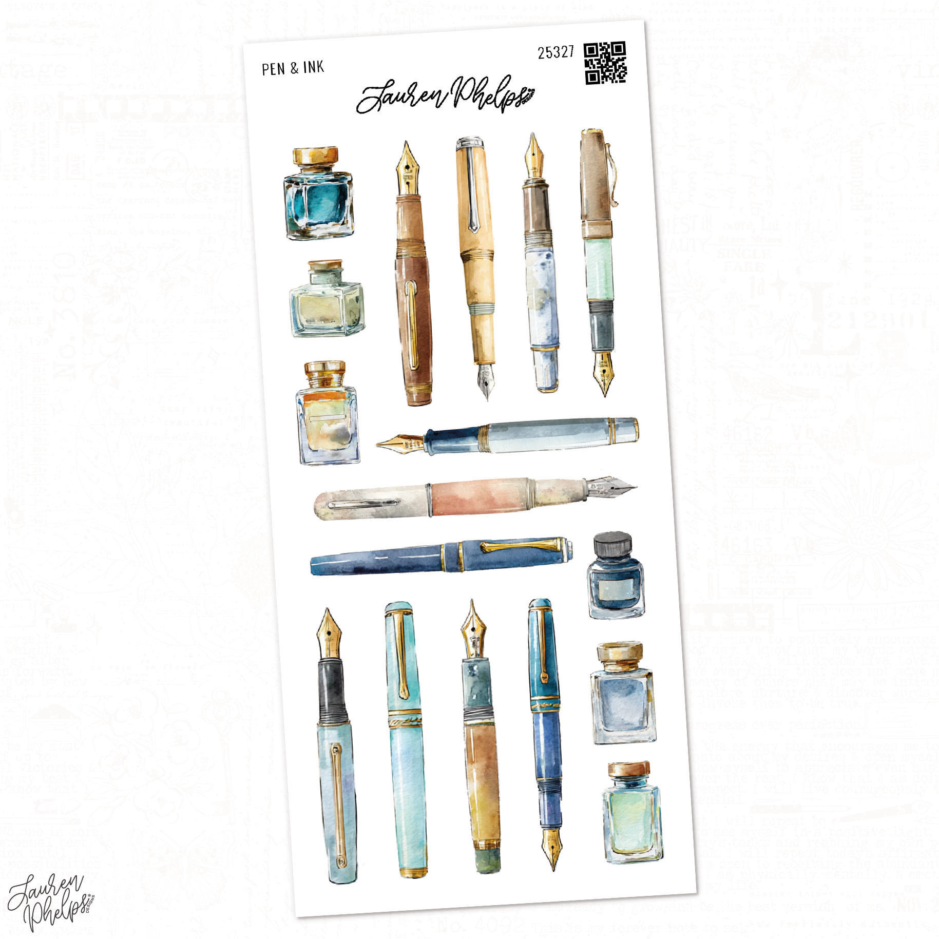 Pen & Ink | Deco Sheet – Lauren Phelps Designs