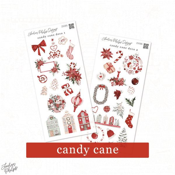 Candy Cane | Sticker Set – Lauren Phelps Designs