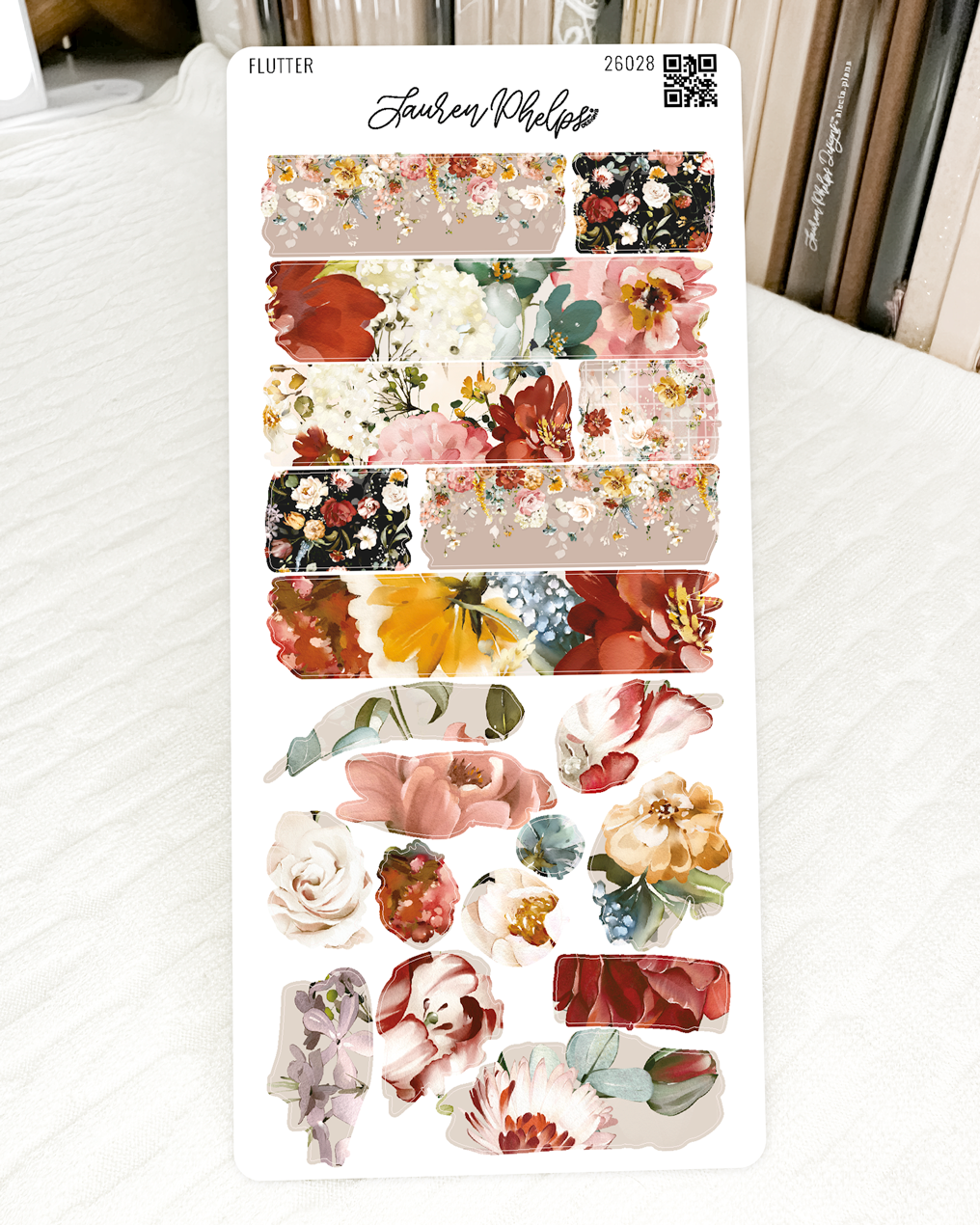 Flutter Collection | Washi Sticker Sheet – Lauren Phelps Designs