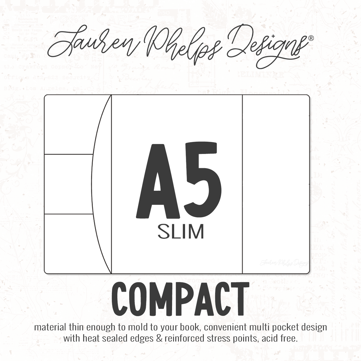 A5 Slim | Clear Soft Vinyl Notebook Cover | 3 sizes – Lauren Phelps Designs
