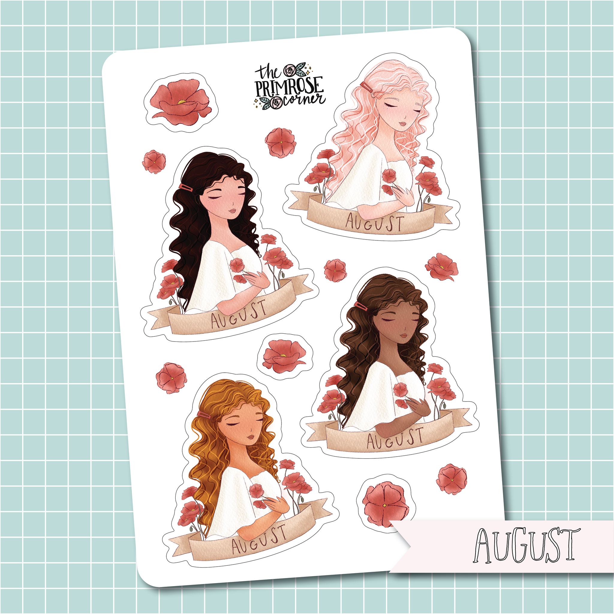 THE PRIMROSE CORNER || August Birth Flower Girl, Poppy – Lauren Phelps ...