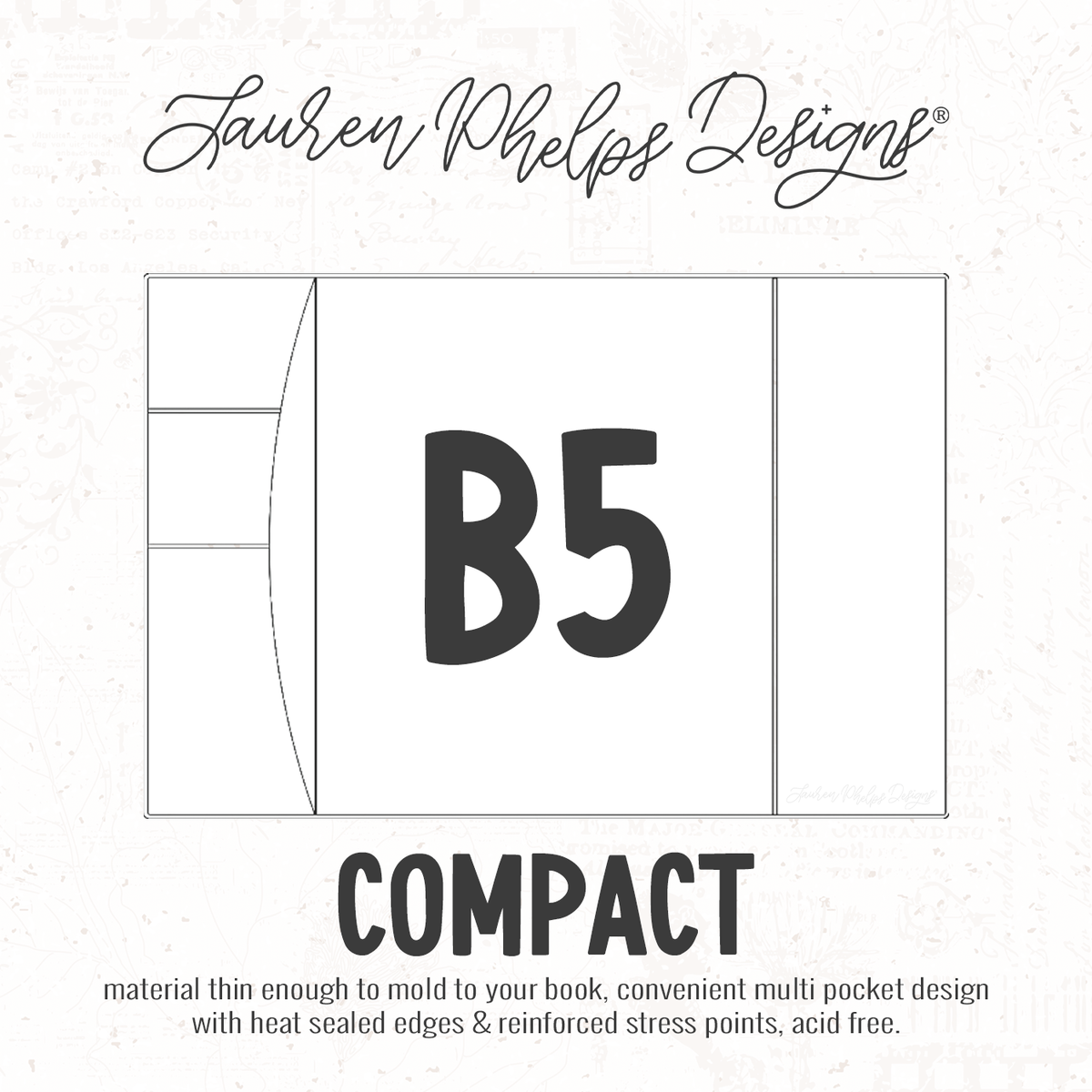 B5 | Clear Soft Vinyl Notebook Cover | 2 sizes – Lauren Phelps Designs