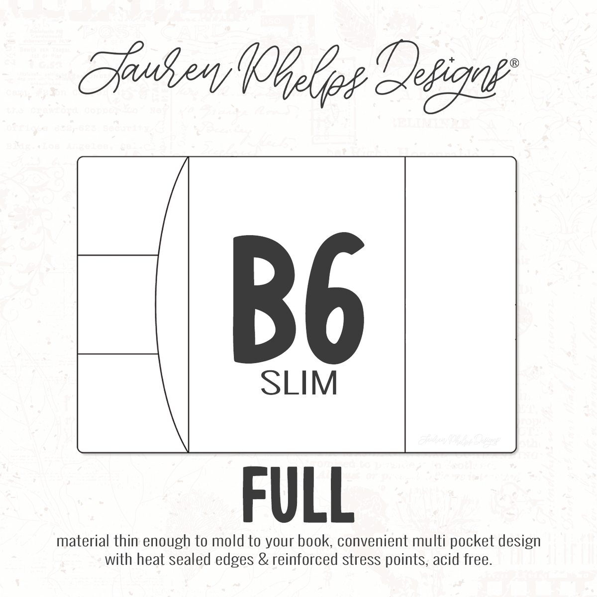 B6 Slim | Clear Soft Vinyl Notebook Cover | 2 sizes – Lauren Phelps Designs