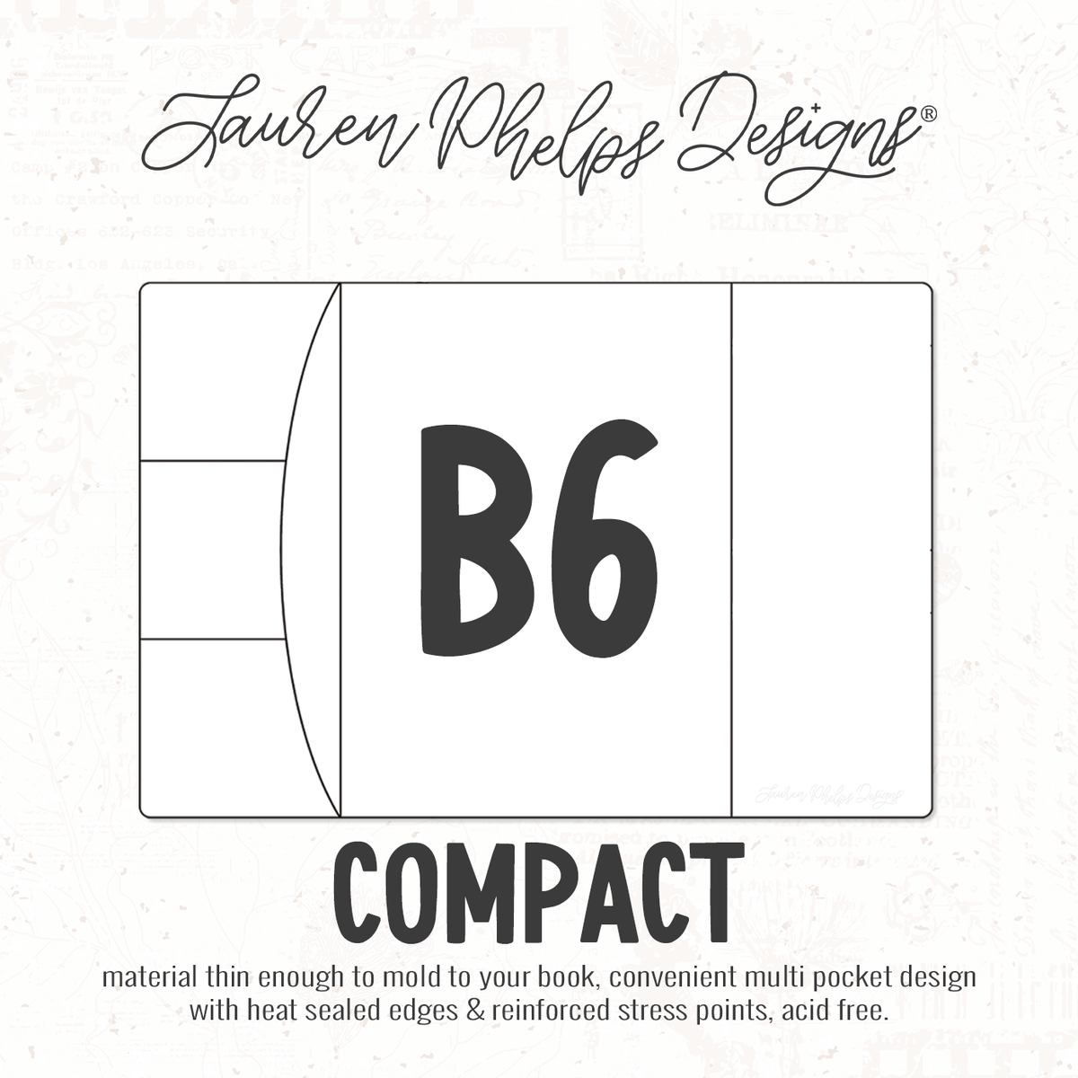 B6 | Clear Soft Vinyl Notebook Cover | 3 sizes – Lauren Phelps Designs