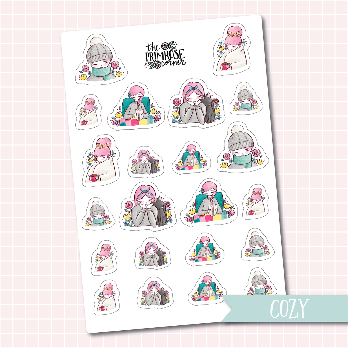 THE PRIMROSE CORNER || Cozy Primrose Character Stickers – Lauren Phelps ...