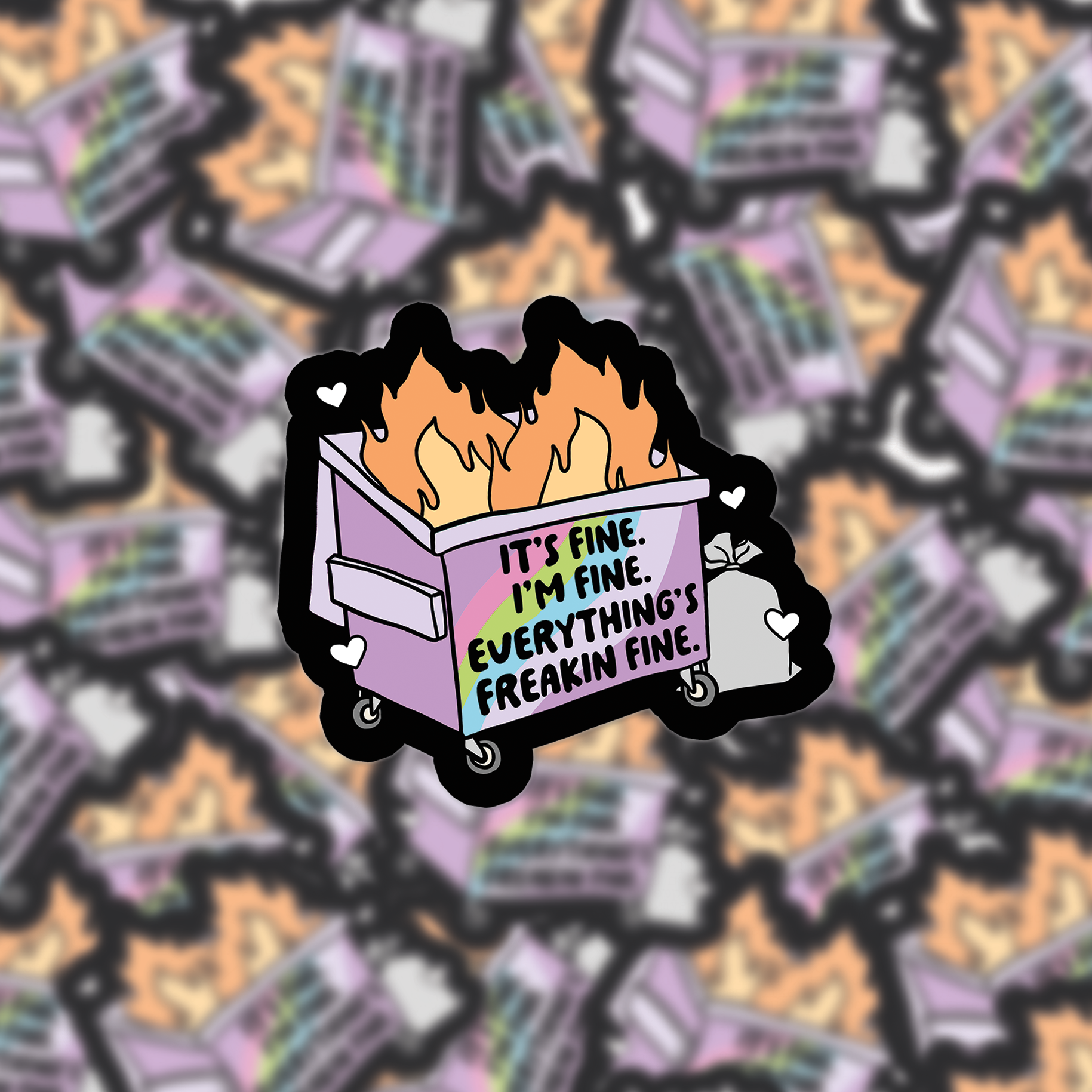 Dumpster Fire Decal Sticker – Lauren Phelps Designs