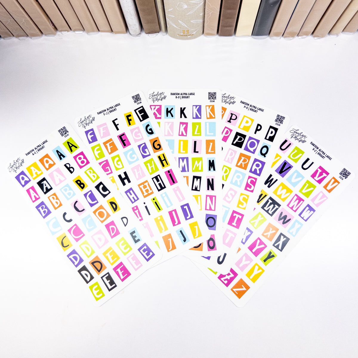 Ransom Letters Bright | Set of 5 – Lauren Phelps Designs