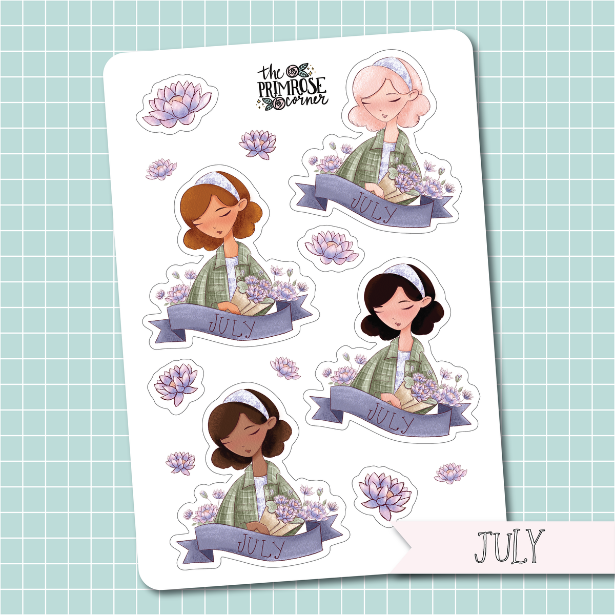 THE PRIMROSE CORNER || July Birth Flower Girl, Water Lily – Lauren ...