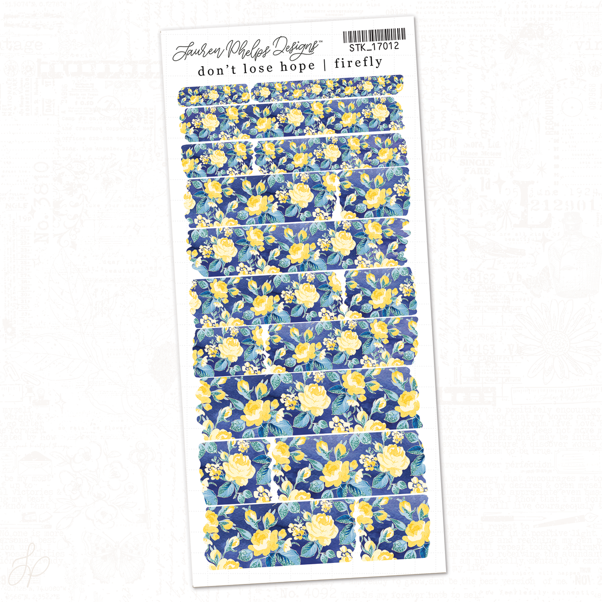 Firefly \ Don't Lose Hope | Sheet 5 | Washi Strips Sheet – Lauren ...