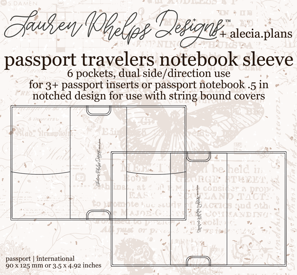 Passport Clear Vinyl Travelers Notebook Sleeve – Lauren Phelps Designs