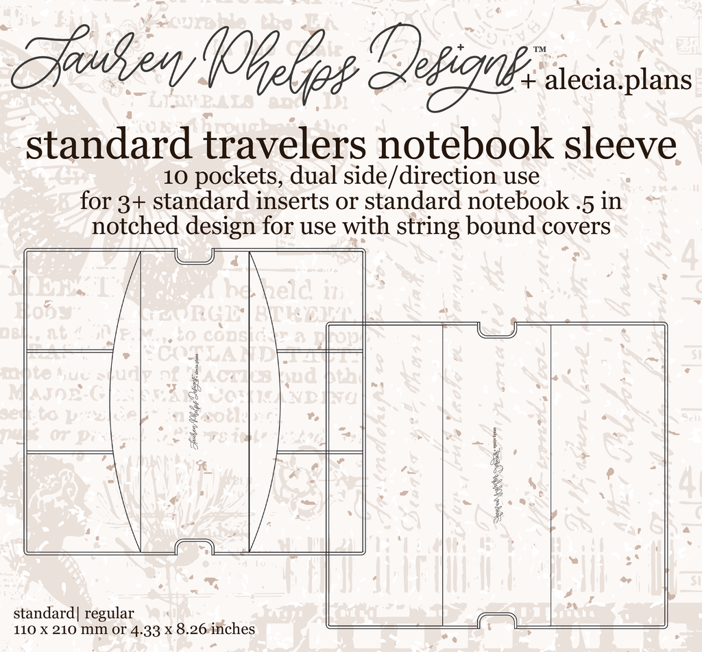 Standard Clear Vinyl Travelers Notebook Sleeve – Lauren Phelps Designs