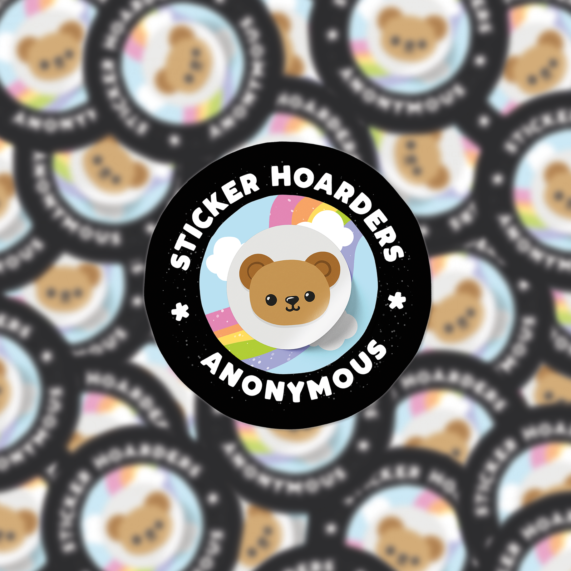 Sticker Hoarder Bear Decal Sticker – Lauren Phelps Designs