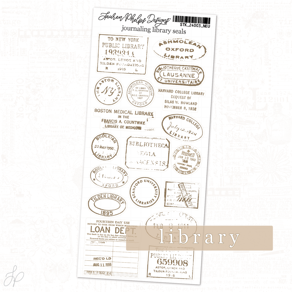 Journaling Library Seals | Classically Chic Basics – Lauren Phelps Designs