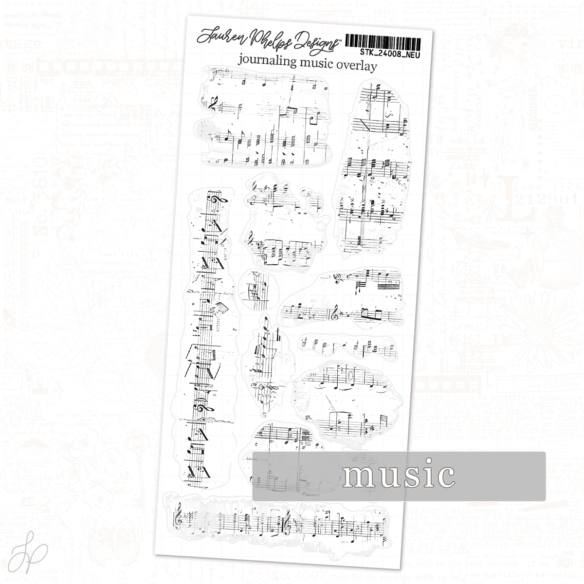 Journaling Music Overlays | Classically Chic Basics – Lauren Phelps Designs