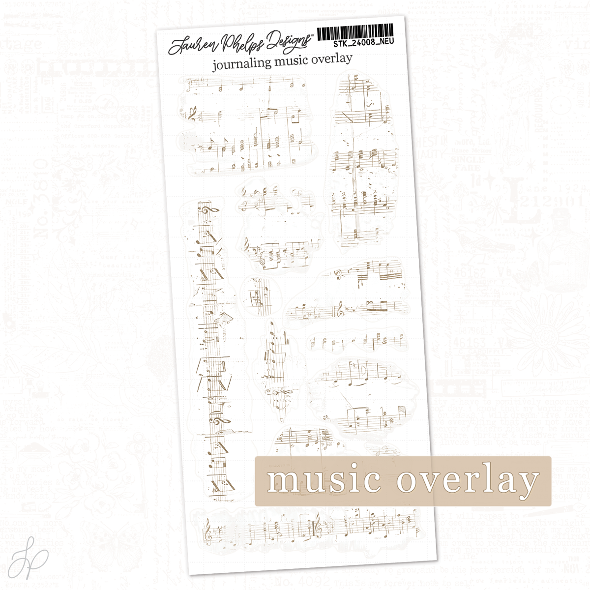 Journaling Music Overlays | Classically Chic Basics – Lauren Phelps Designs