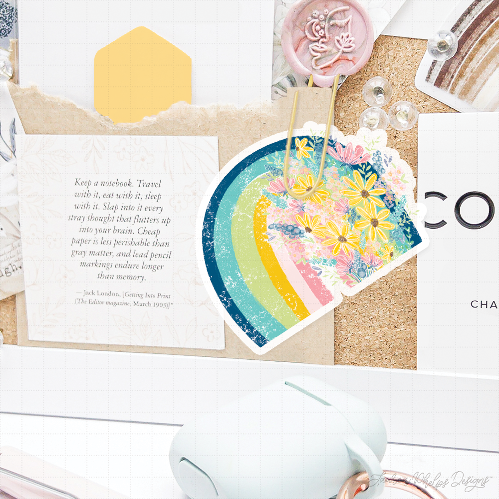 Freya's Flowers Collection: Rainbow Luxe Transparent Sticker Decal ...