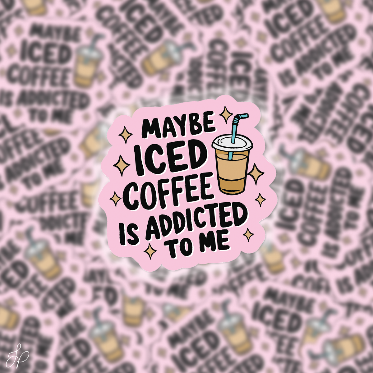 Iced Coffee Addict Decal Sticker – Lauren Phelps Designs