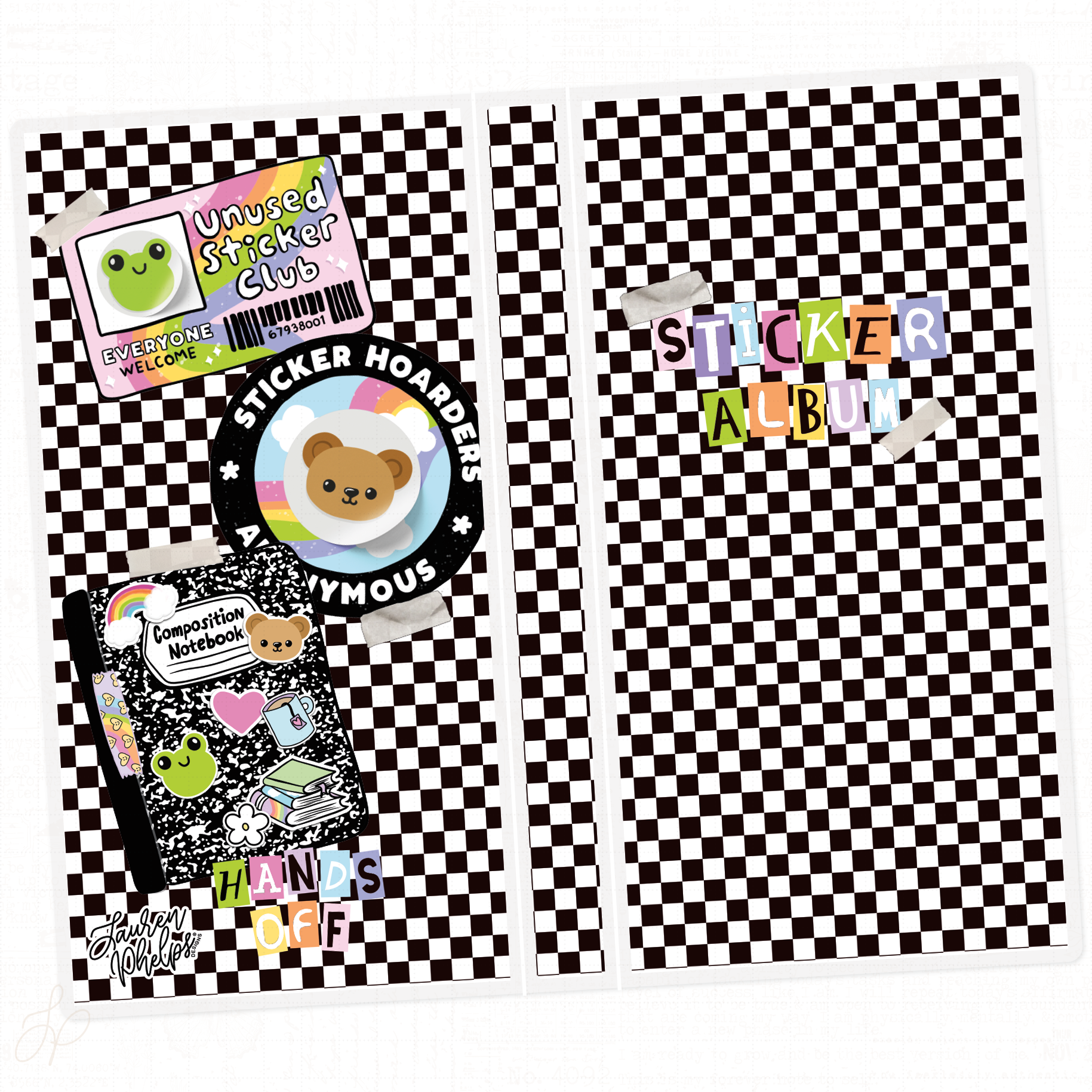Ransom Sticker Storage Album | Bright – Lauren Phelps Designs
